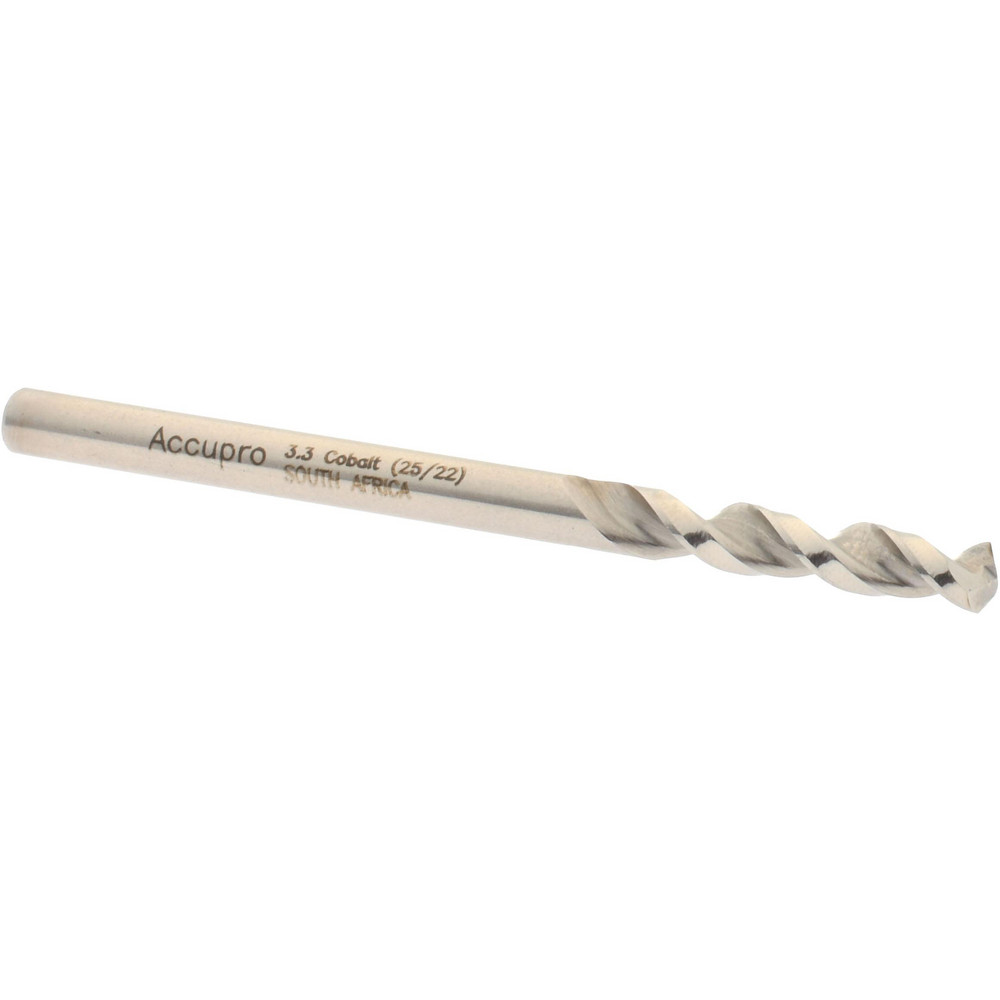 Accupro - Screw Machine Length Drill Bit: 3.30 mm (0.1299) Dia, 130 deg ...