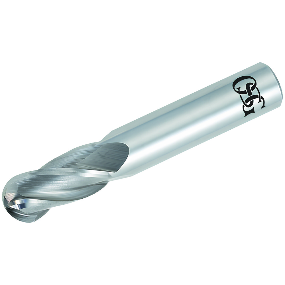 Ball End Mill: 3/4" Dia, 1-1/2" LOC, 4 Flute(s), Solid Carbide - 4" OAL ...