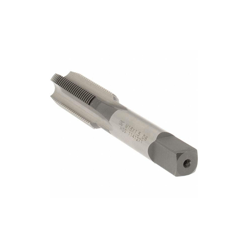 OSG - Straight Flute Tap: M18x1.5 Metric Fine, 4 Flute, Plug Chamfer ...