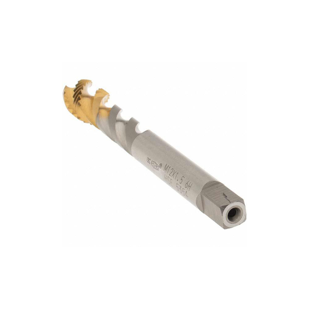 OSG - Spiral Flute Tap: M12x1.5, Metric Fine, 3 Flute, Modified Bottoming Chamfer, 6H Class of ...