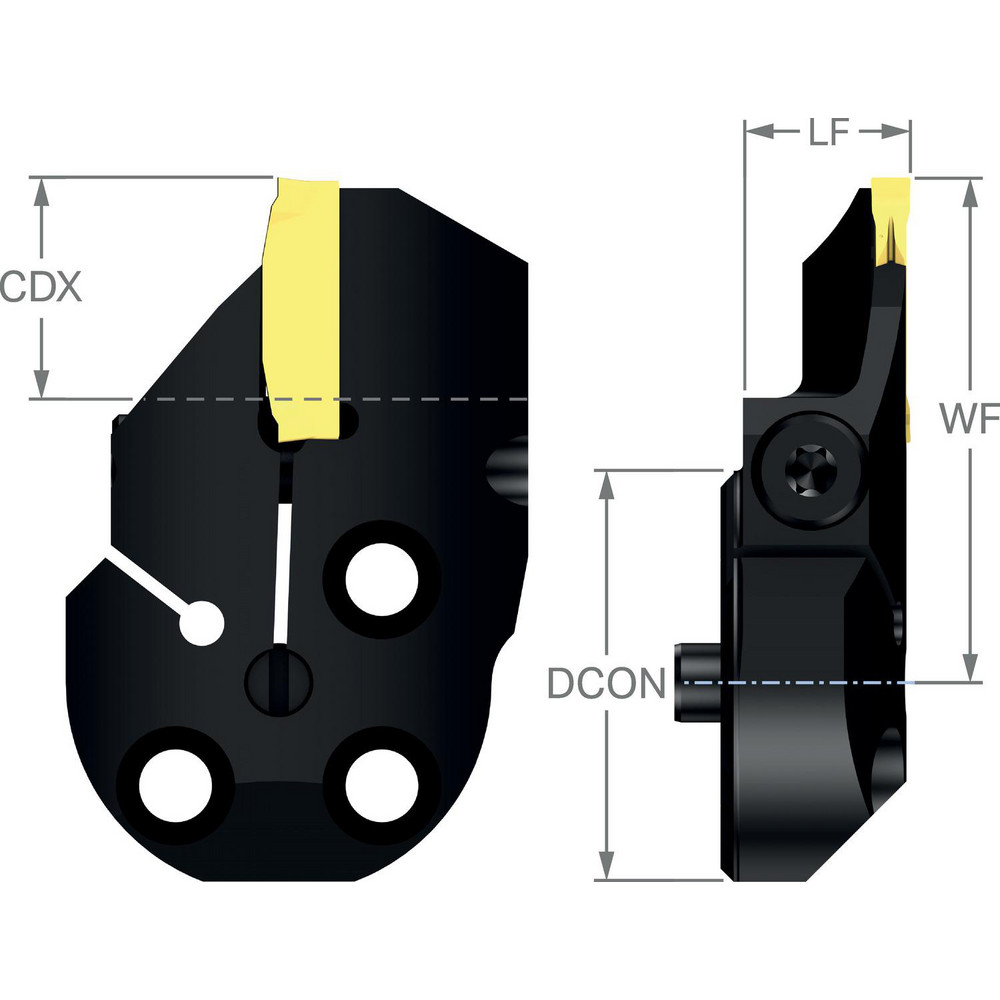 Sandvik Coromant - Modular Grooving Cutting Unit Heads: 40, 0.7087, 18. ...