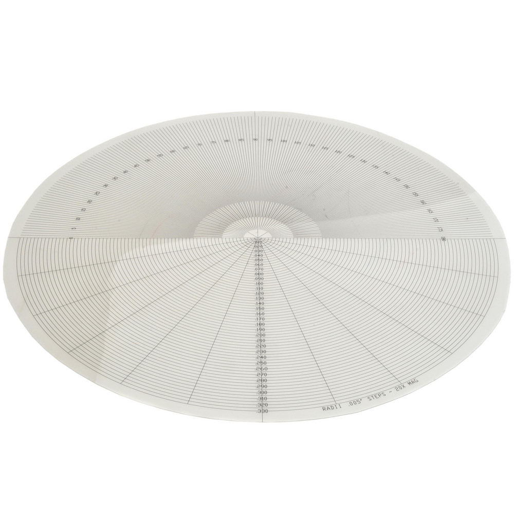Made in USA - 14" Dia, Radius & Angle, Mylar Optical Comparator Chart ...
