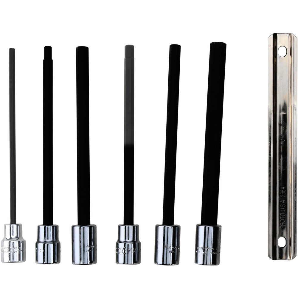 Proto - Hex Bit Socket Set: 3/8" Drive, 6 Pc, 4 to 10 mm Hex | MSC Direct