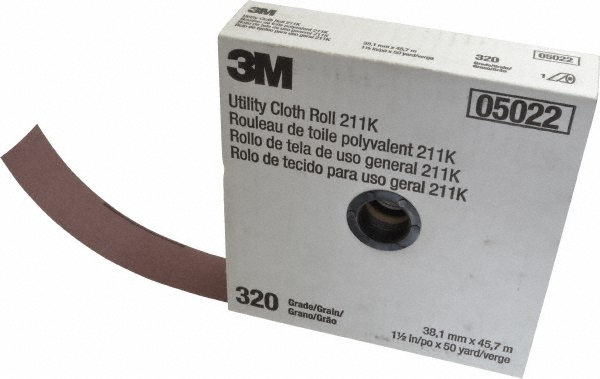 3M - 1-1/2" x 50 Yd 320 Grit Aluminum Oxide Cloth Roll - 01653831 - MSC ...