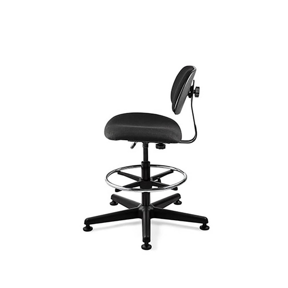Bevco - Task Chair: Cloth, 20 to 25" Seat Height, Black, Adjustable ...