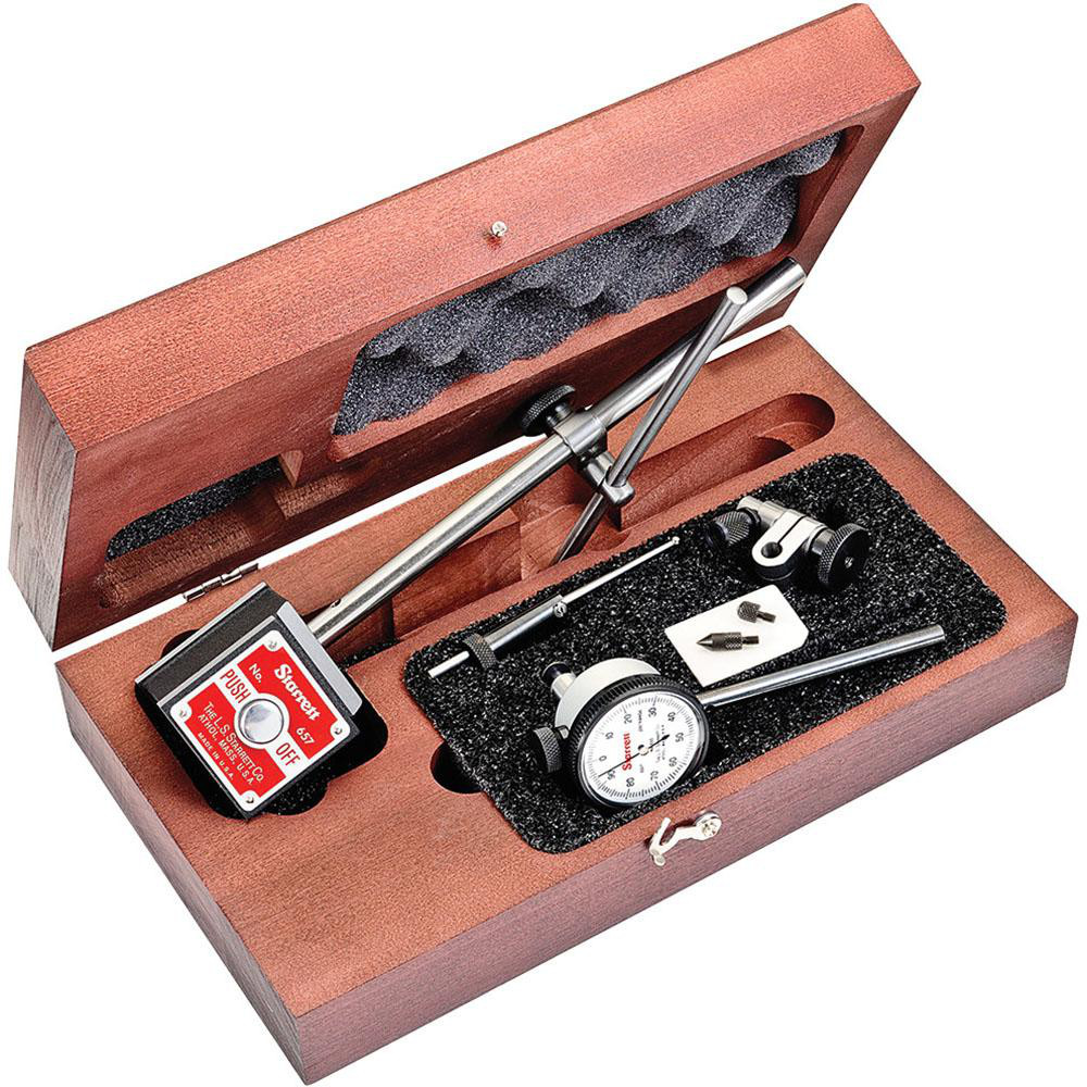 Starrett - Dial Indicator & Base Kit: 49.2100 mm Base Length, 47.630 mm ...