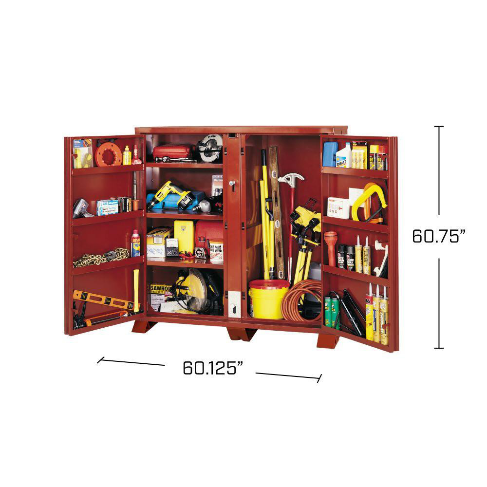 Jobox - Jobsite Cabinet: 60-3/4" High, Steel, Brown | MSC Direct