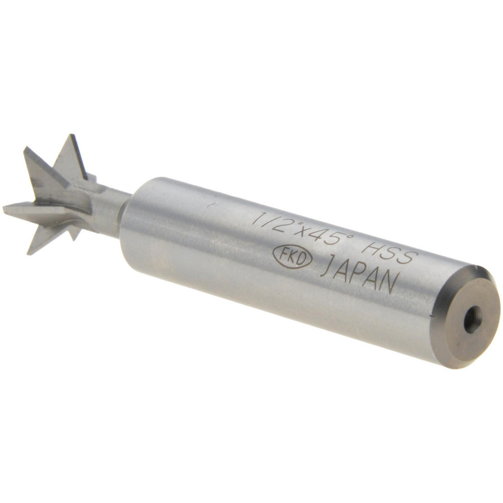 Value Collection - Dovetail Cutter: 45 °, 1/2" Cut Dia, 1/4" Cut Width ...