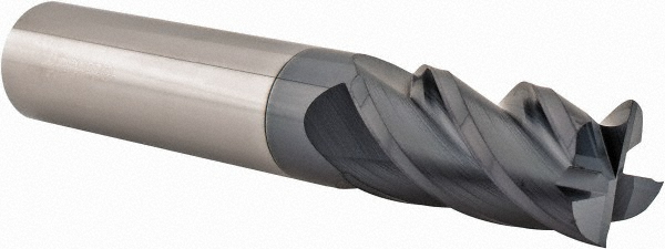 Accupro - Square End Mill: 1/2" Dia, 1" LOC, 4 Flute, Solid Carbide ...