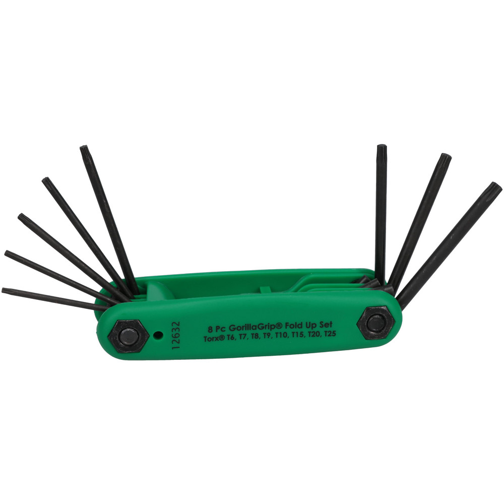 Bondhus - Torx Key Set: 8 Pc, Fold-Up Handle, T6 to T25 | MSC Direct