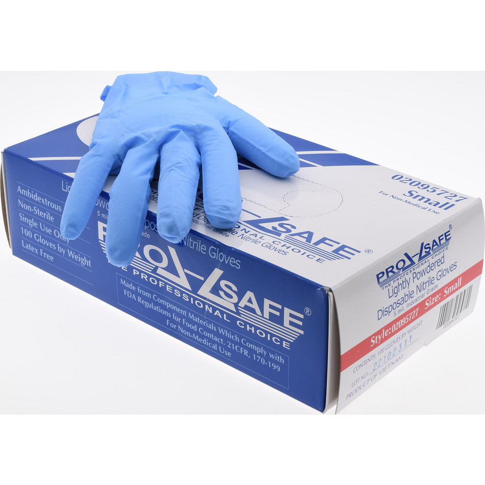 PRO-SAFE - Disposable Glove: Size Small, 5.0 mil, Nitrile, General ...