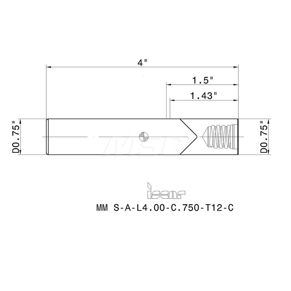 Iscar - Replaceable Tip Milling Shank: Series Multimaster, 1-1/2 ...