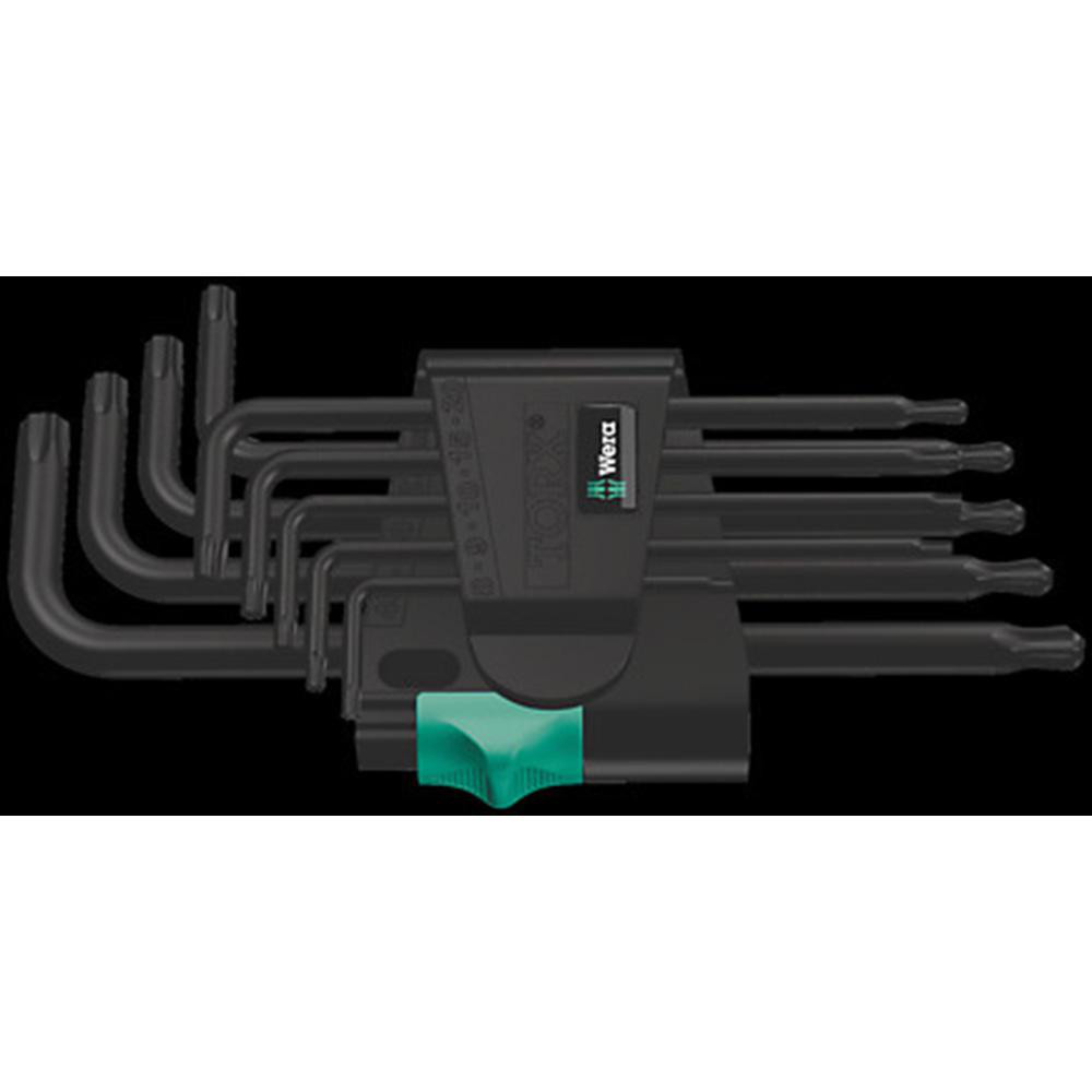 Wera - Torx Key Set: 9 Pc, L-Handle, T8 to T40 | MSC Direct