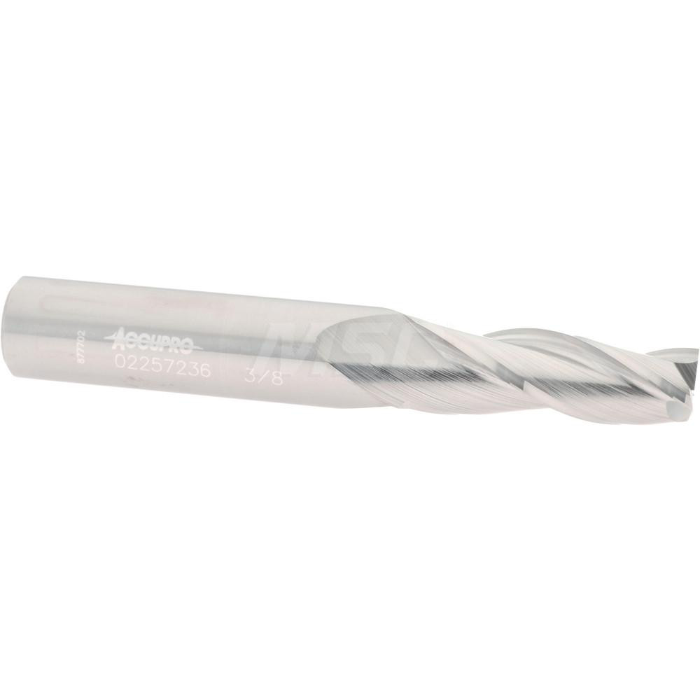 Tapered End Mill: 2 ° per Side, 3/8" Small Dia, 1-1/4" LOC, 3 Flutes ...