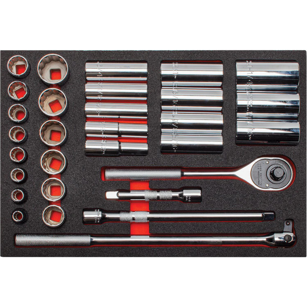 Proto - Socket Set: 30 Pc, 1/2" Drive | MSC Direct