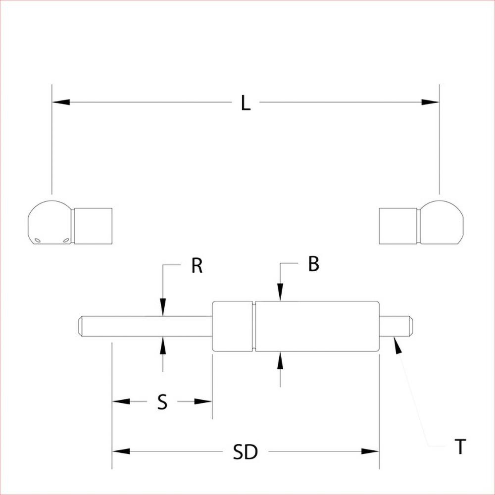 Industrial Gas Springs - Extended Life Gas Spring: 0.3100" Rod Dia, 0. ...