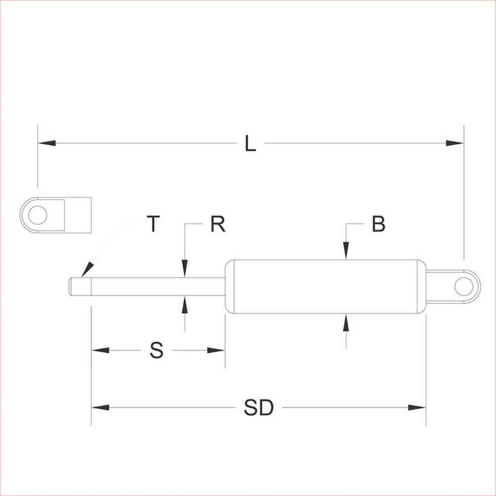 Industrial Gas Springs - Micro Extended Life Gas Spring: 0.1600" Rod ...