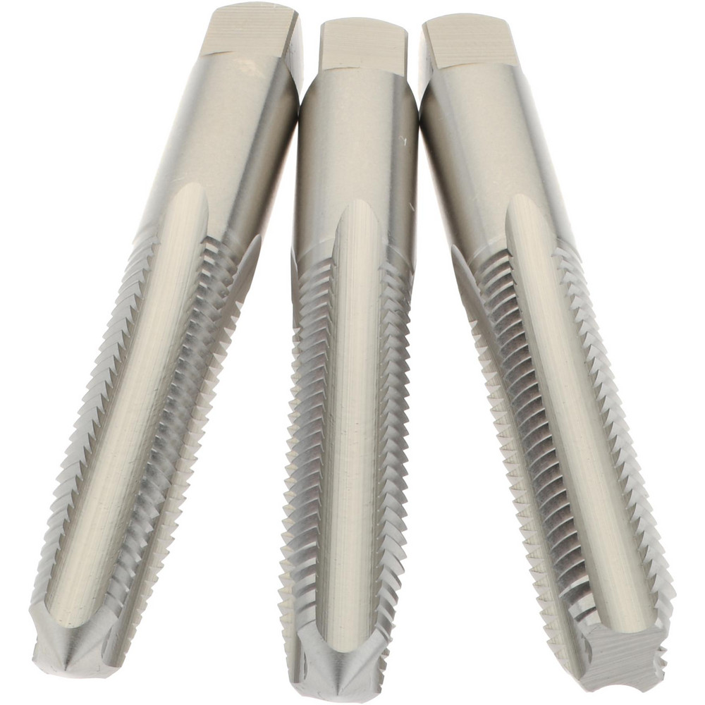 Hertel - Tap Set: 5/16-18 UNC, 4 Flute, High Speed Steel, Bright Finish ...