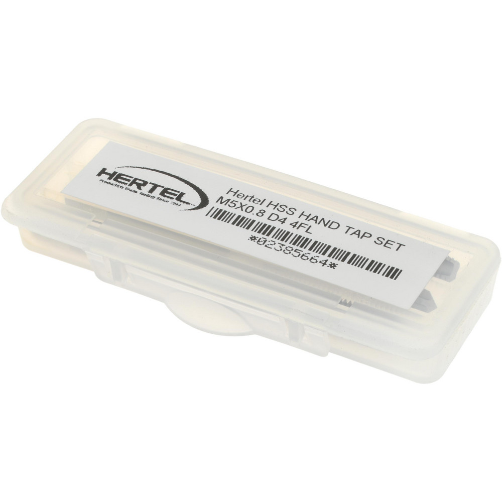Hertel - Tap Set: Metric Coarse, 4 Flute, High Speed Steel, Bright ...