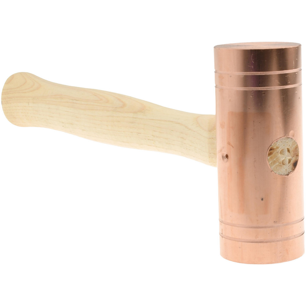 Made in USA - Non-Marring Hammer: 3 lb, 1-3/4" Face Dia, Copper Head ...