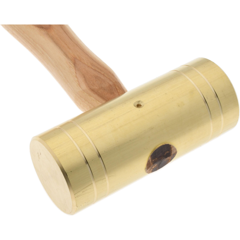 Made in USA - Non-Marring Hammer: 3 lb, 1-3/4" Face Dia, Brass Head ...