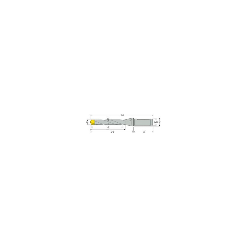 Seco - Replaceable-Tip Drill: 12 to 12.49 mm Dia, 2.56" Max Depth, 5/8 ...