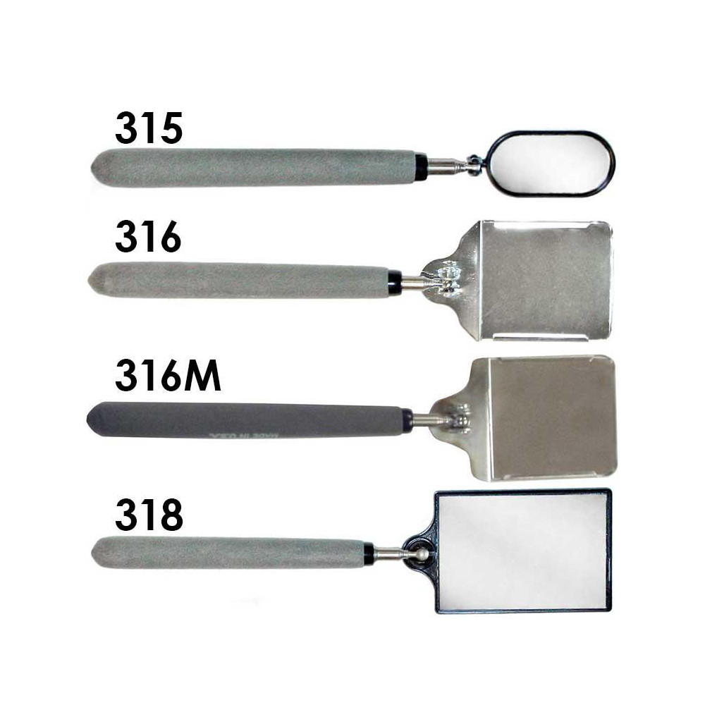 Mag-Mate - Inspection Mirror: Rectangular, Glass Mirror | MSC Direct