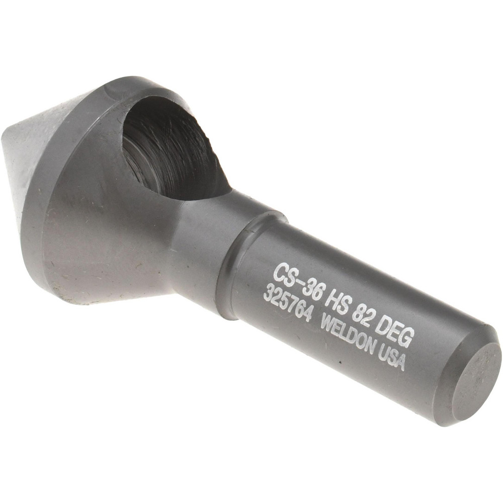 Weldon - Countersink: 1-1/8" Head Dia, 82.00 deg Included Angle, 0 ...