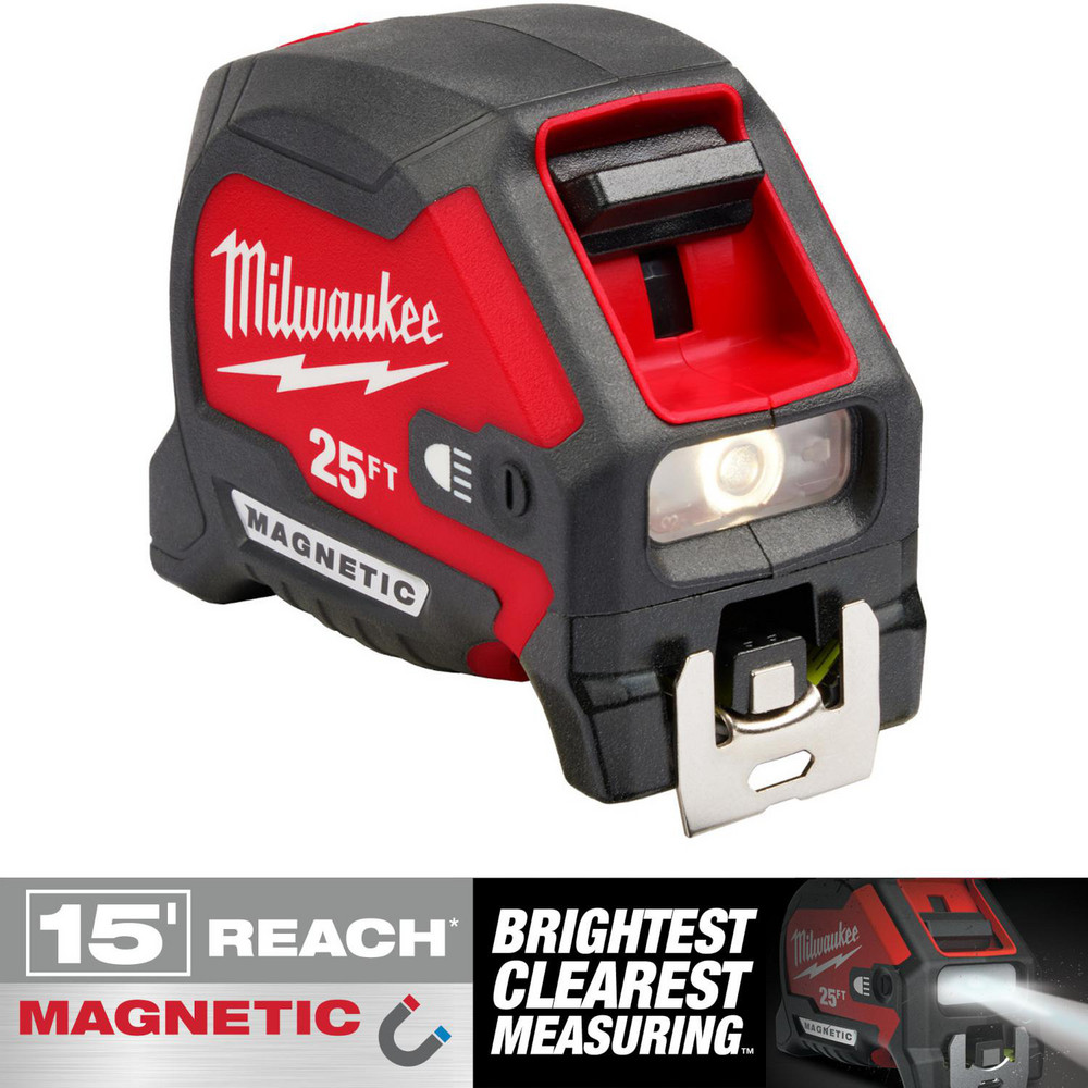 Milwaukee Tool - Tape Measures: Length Ft.: 25.000; Graduation (Inch ...