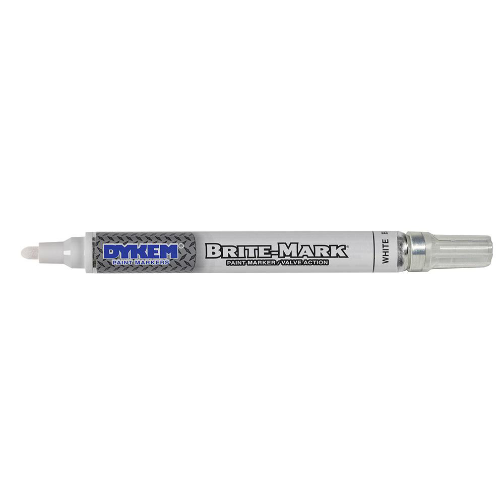 Dykem - Liquid Paint Marker: White, Oil Base, Line & Medium Tip | MSC ...