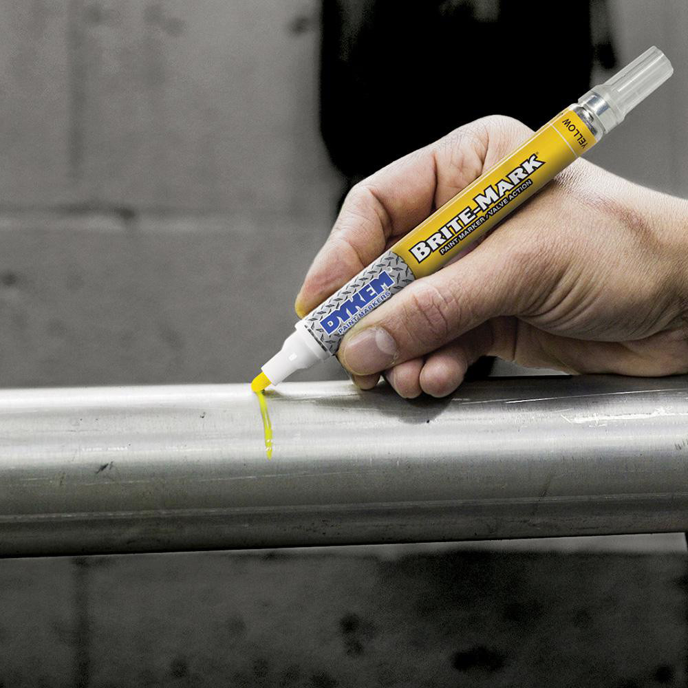 Dykem - Liquid Paint Marker: Yellow, Oil Base, Line & Medium Tip | MSC ...