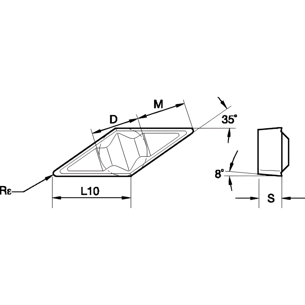 Kennametal - Profiling Insert: VPGR331 KC730, Carbide | MSC Direct