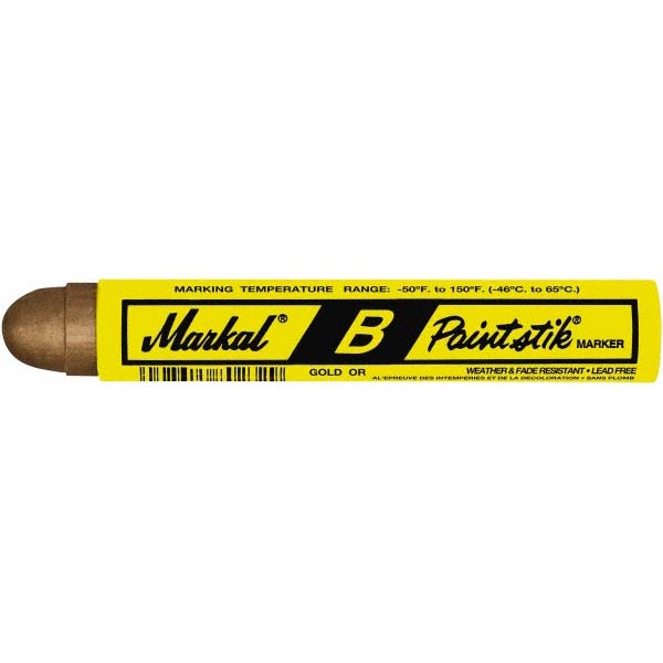 Markal - Paint Pen Marker: Gold, Oil-Based, Round Point - 02748622 ...