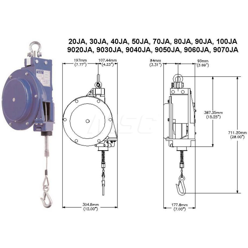Aero-Motive - 100 Lb Load Capacity, 7' Travel Distance, Tool Balancer ...