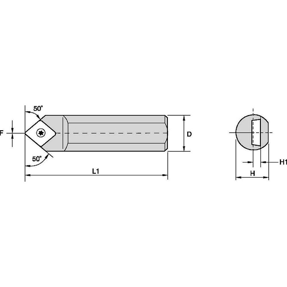 Widia - Indexable Boring Bar: S10BSCMCN06, 10.00 mm Min Bore, 10.00 mm ...