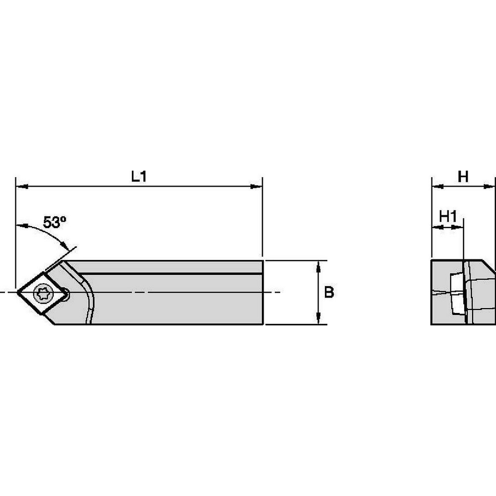 Widia - Indexable Boring Bar: 12627276800, 50 mm Min Bore Dia, Neutral ...