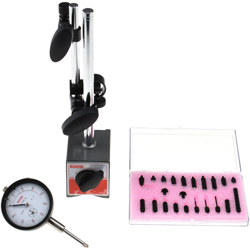 SPI - Dial Indicator & Base Kit: 63.00 mm Base Length, 55.00 mm Base ...