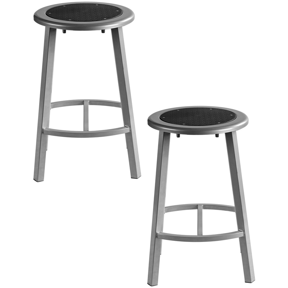 National Public Seating - Fixed Height Stool, Steel, 17.25" Seat Width ...