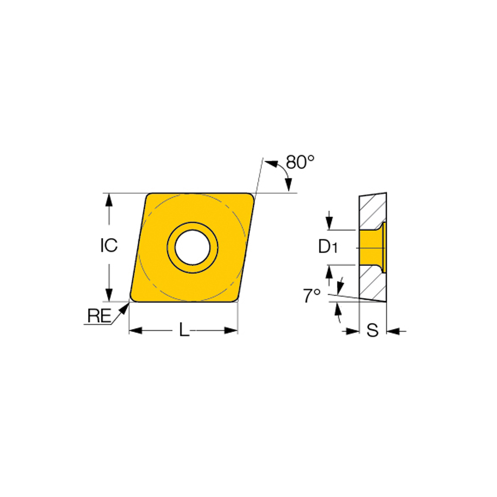 Iscar - Turning Insert: CCMT31SM IC9350, Carbide | MSC Direct