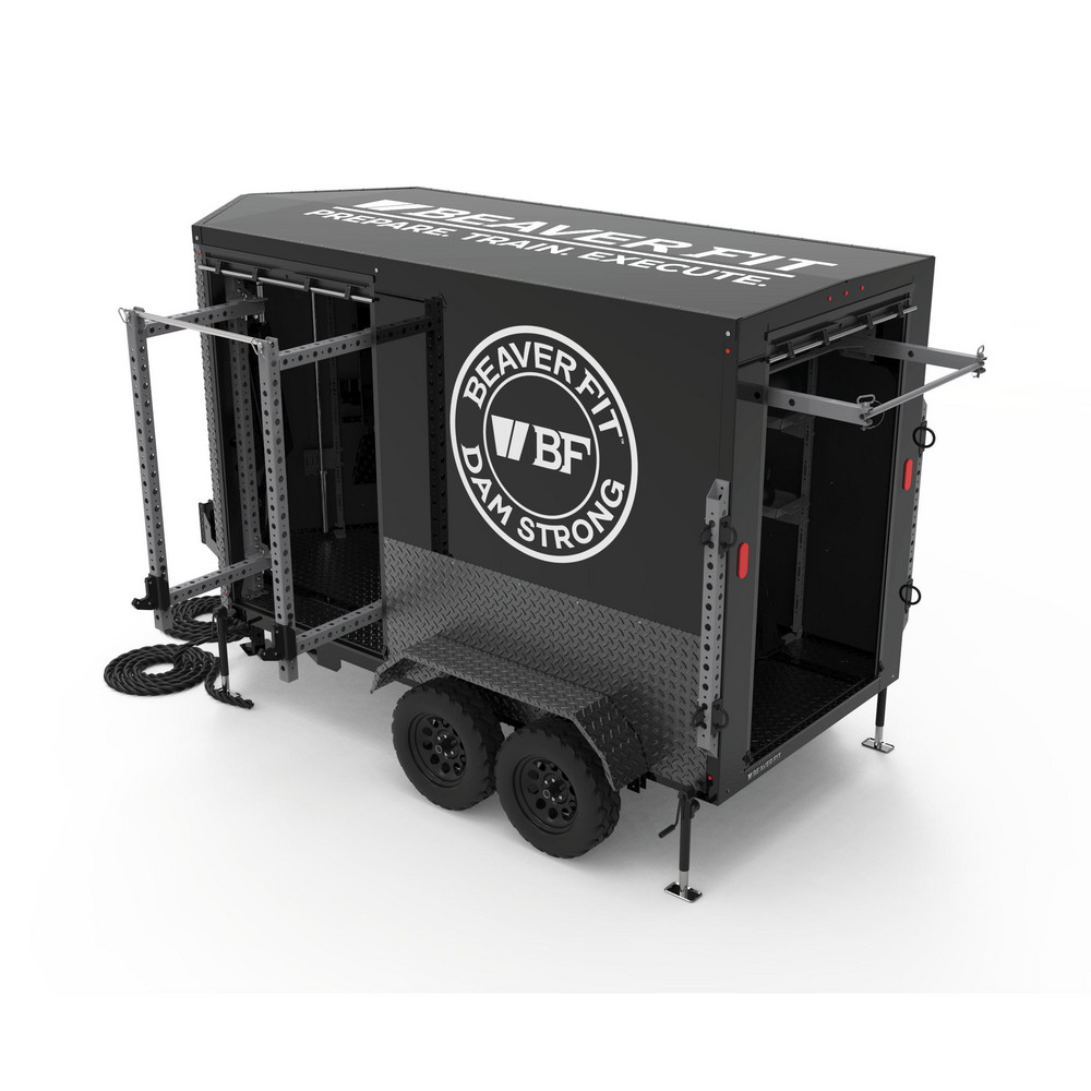 Made in USA - Lockers; 12' BLACK BYND TRAILER WITH REAR PULL UP BAR ...