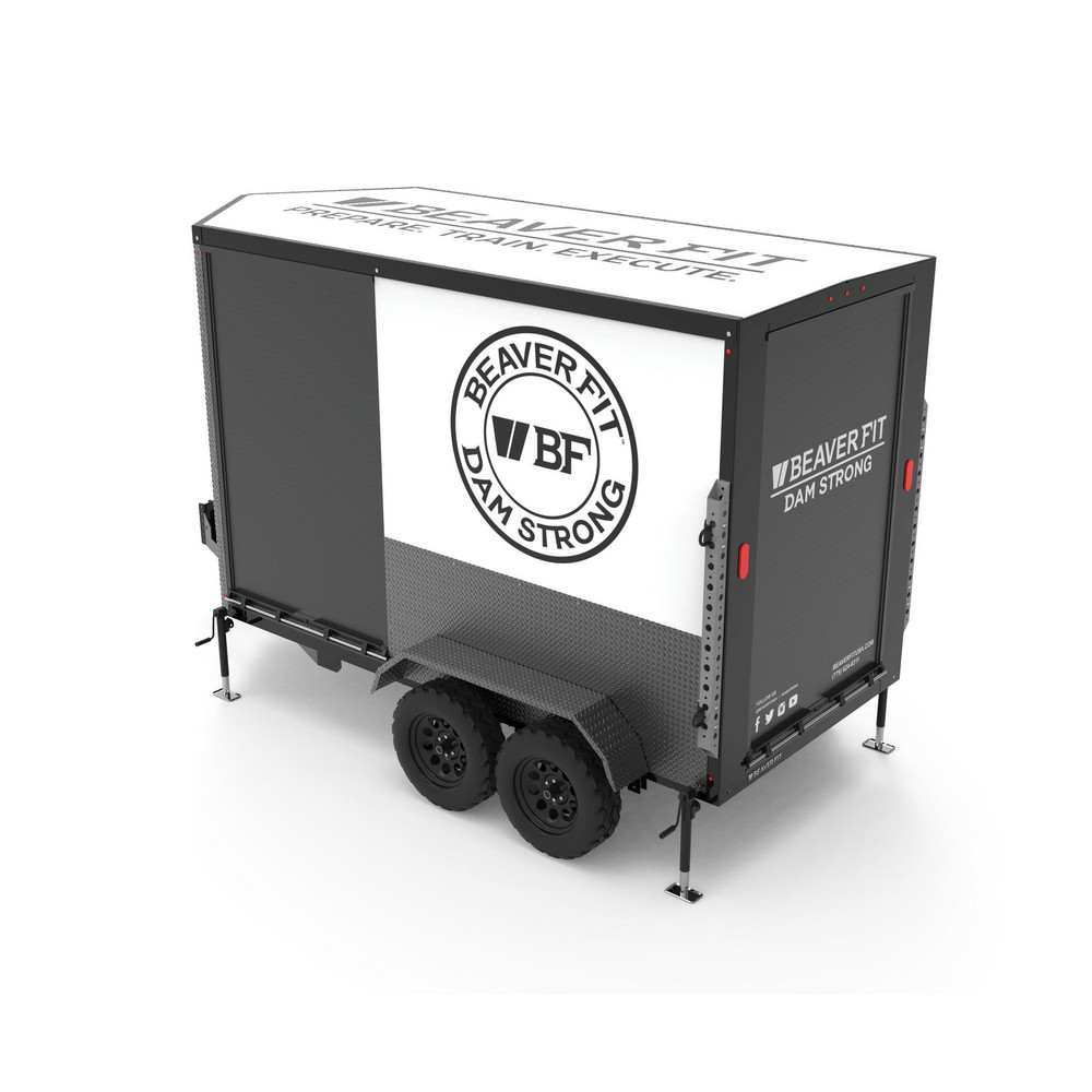 Made in USA - Lockers; 12' WHITE BYND TRAILER WITH REAR PULL UP BAR ...