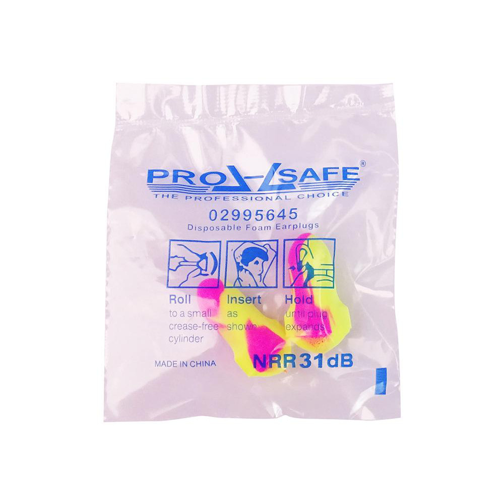 PRO-SAFE - Earplugs: 31 dB, Foam, T-Shape, Form & Insert, Uncorded ...