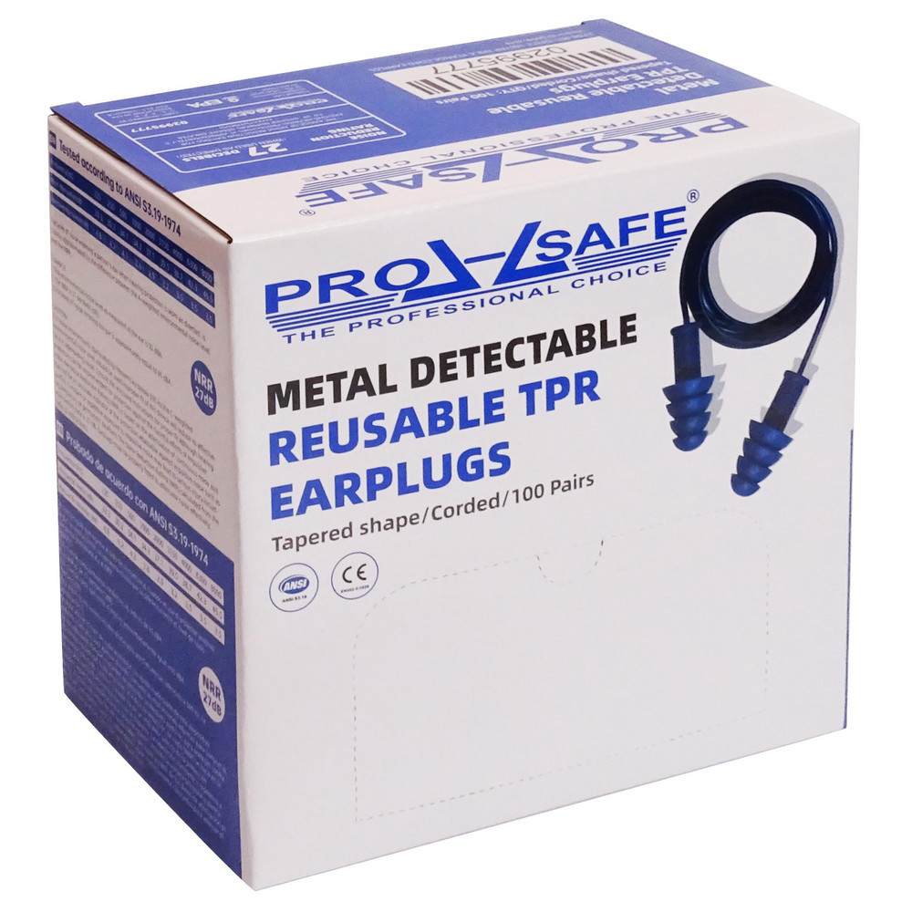 PRO-SAFE - Earplugs: 27 dB, Thermoplastic Rubber, Flanged, Roll Down ...