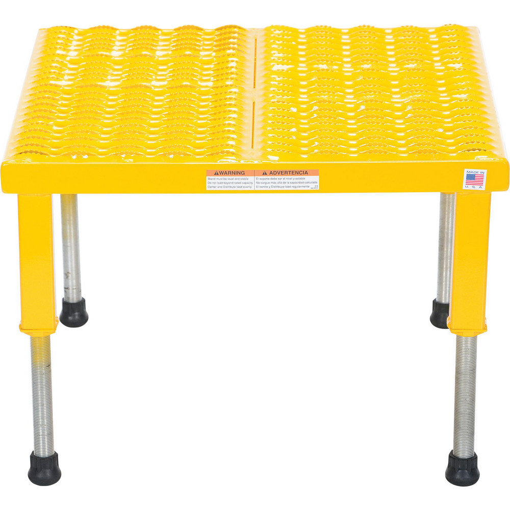 Vestil - Step Stand Stool: 9" OAH, 24" OAW, 1 Step, Steel, Yellow | MSC ...