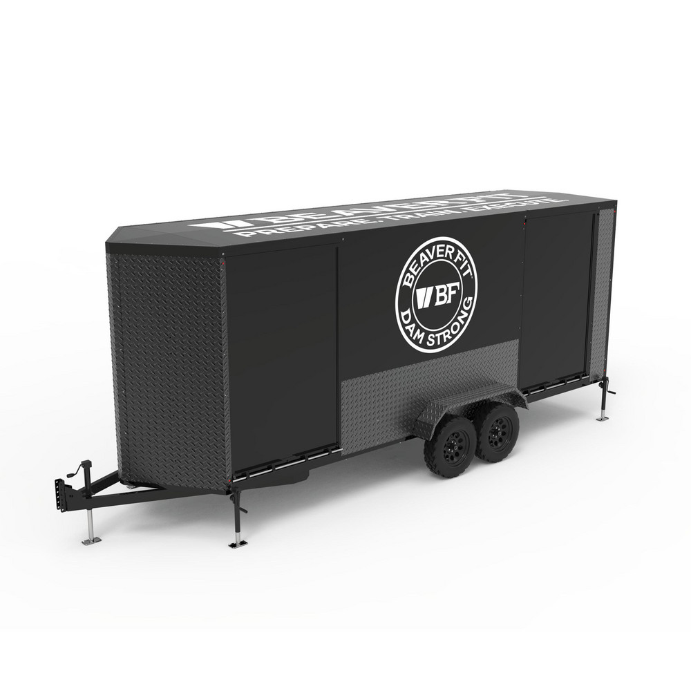 Made in USA - Lockers; 20' BLACK BYND TRAILER WITH REAR PULL UP BAR ...