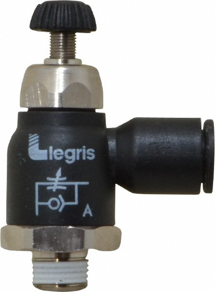 Legris - 8mm Tube OD x 1/8 Male BSPT Compact Meter Out Flow Control Valve - 03205994 - MSC ...