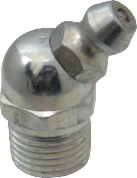 Alemite - 45° Head Angle, 1/8 PTF Steel Standard Grease Fitting ...