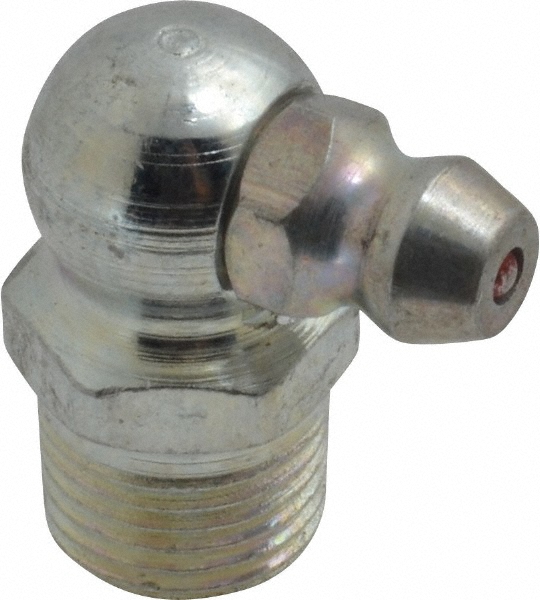 Alemite - 90° Head Angle, 1/8 PTF Steel Standard Grease Fitting ...