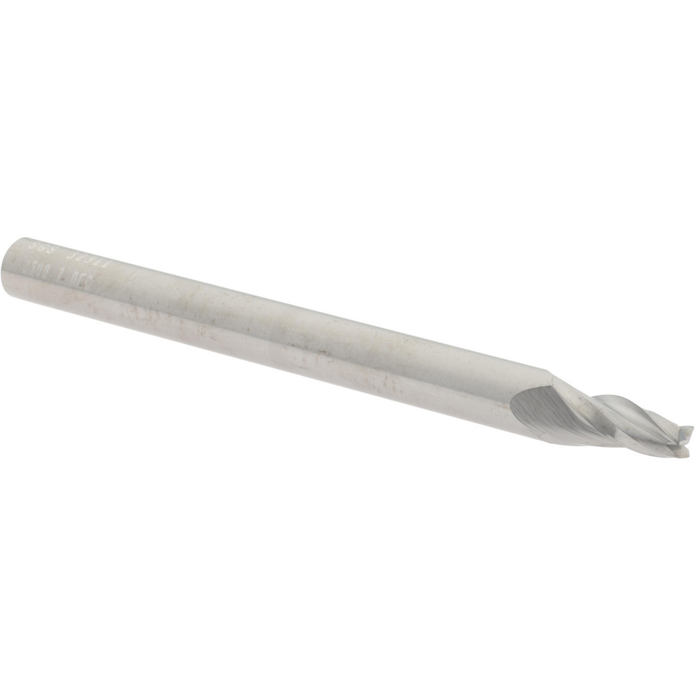 SGS - Tapered End Mill: 7 deg Angle per Side, 1/8" Small Dia, 1/2" LOC ...