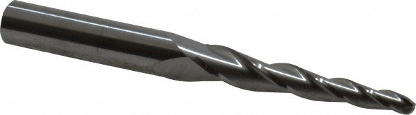 SGS - Tapered End Mill: 3 deg Angle per Side, 5/32" Small Dia, 1-3/4 ...